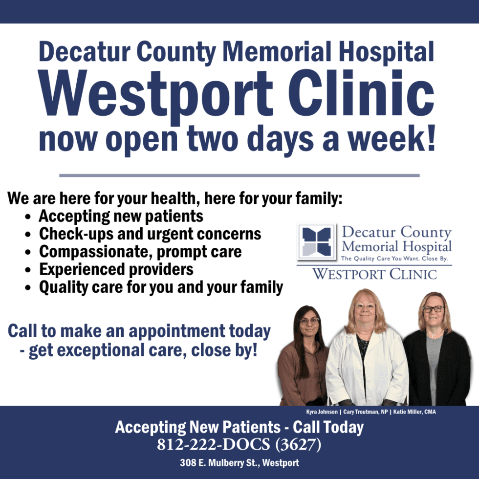 DCMH Announces Expanded Offerings in Westport | Decatur County Memorial ...